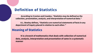Introduction to Statistics information.pptx | Geography | Science