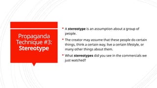 Unit Introduction to Propaganda with Examples | PPT