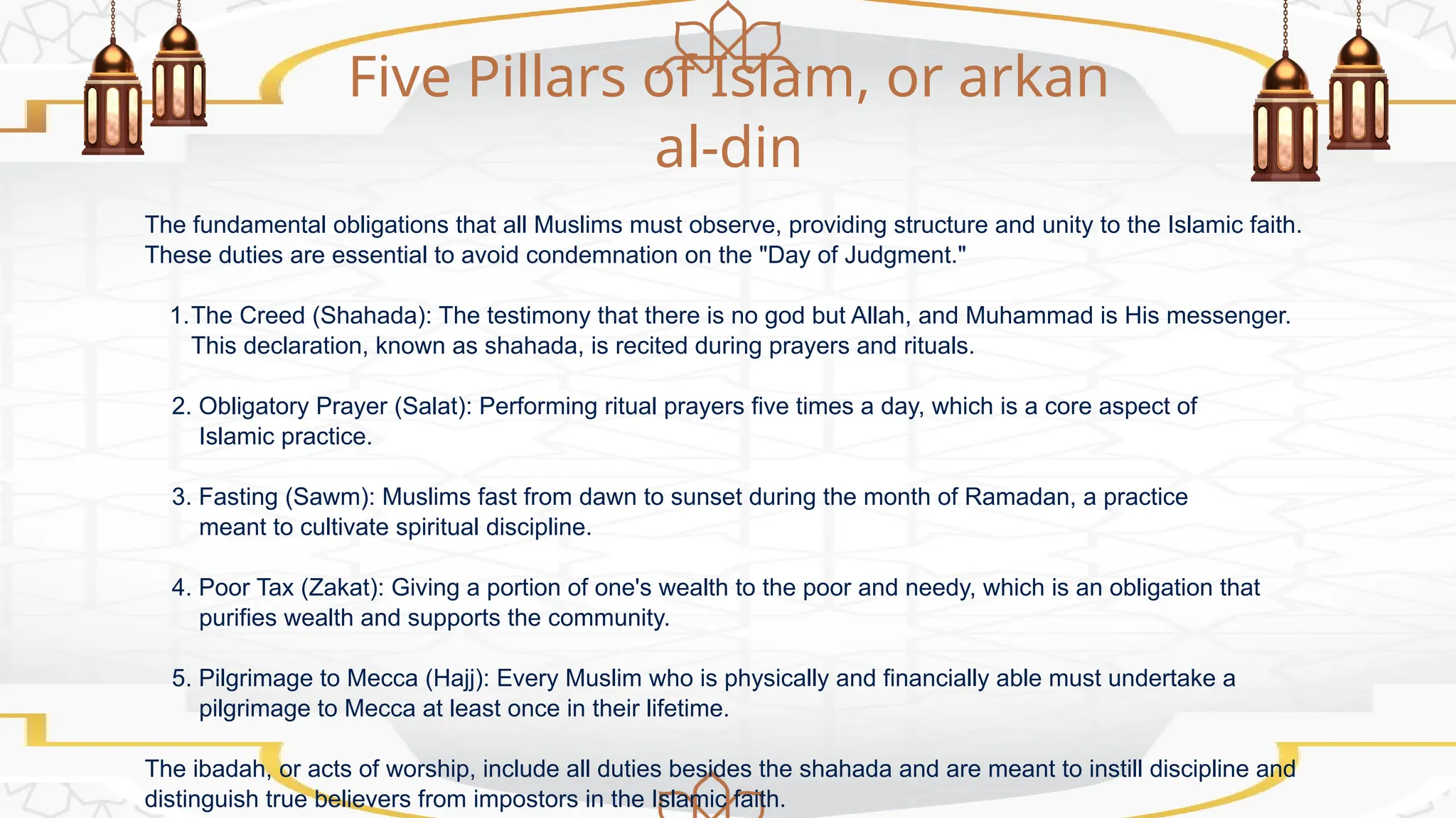 Introduction to World Religion - Islamic Religion | PPTX