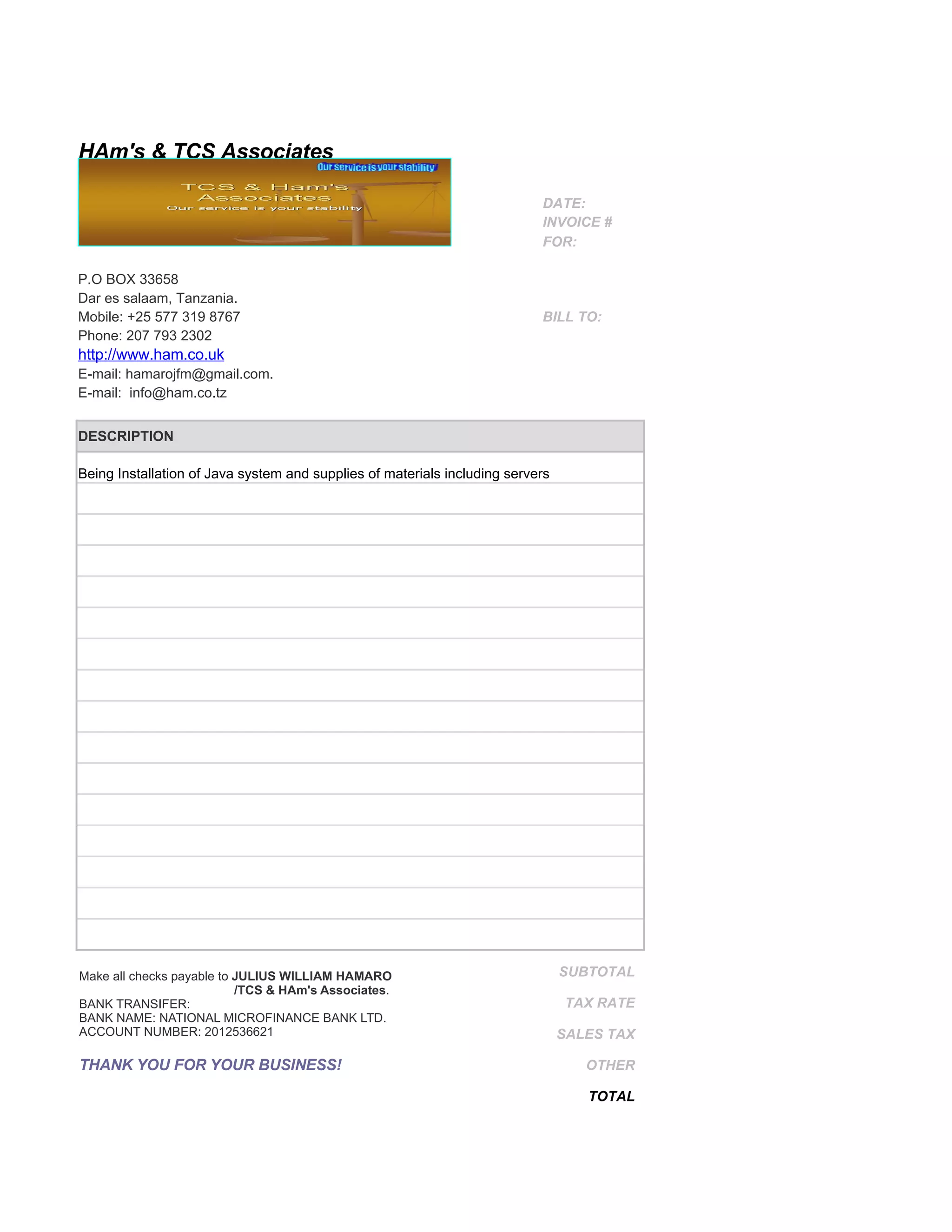 Invoice Tax Calculation | XLS