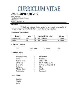 Copy of jamil memon | DOC