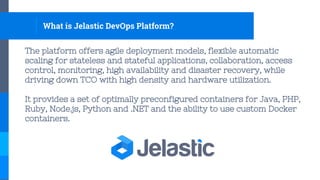 Jelastic DevOps Platform Product Overview for Service Providers | PDF