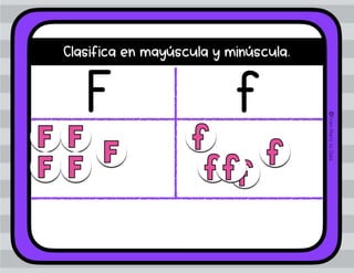 PRACTICA LA LETRA Ff Nivel Elemental Kinder | PPT