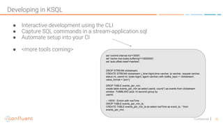 KSQL: Streaming SQL for Kafka | PDF