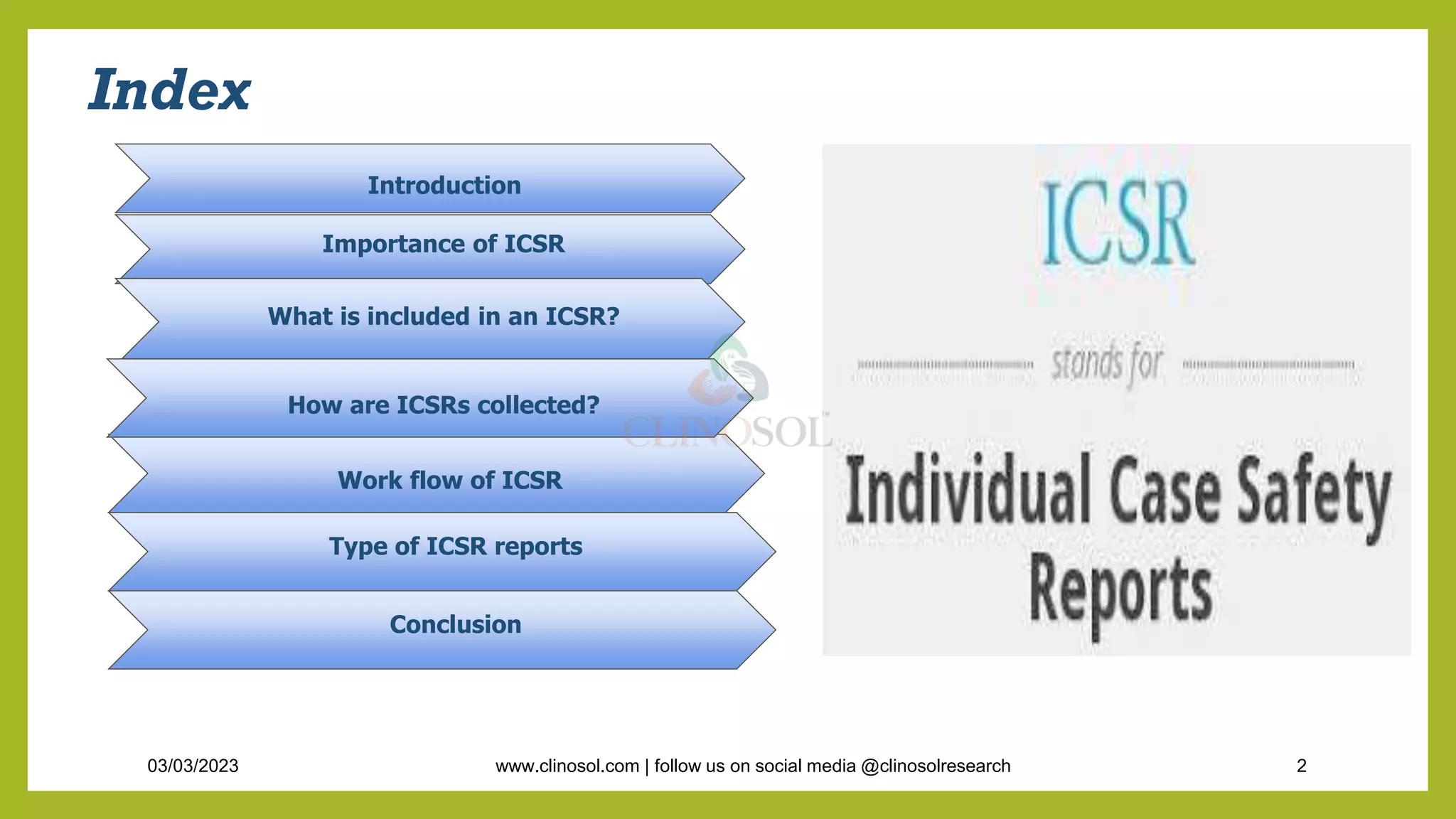 Reporting of ICSR (individual case safety report) | PPTX