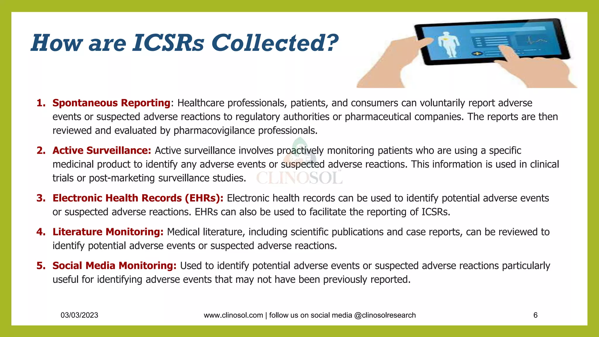 Reporting of ICSR (individual case safety report) | PPTX