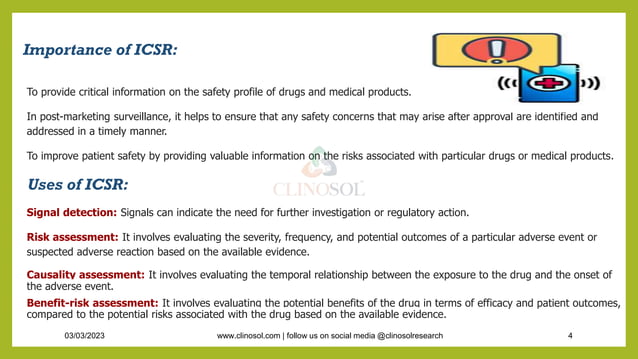 Reporting of ICSR (individual case safety report) | PPTX | Pharmaceutical Industry | Industries