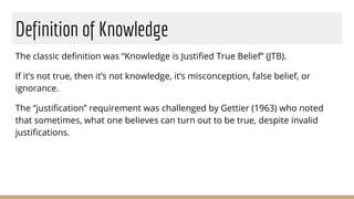 Epistemology and Formal Logic | PDF