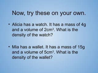 Mass, Volume and Density Presentation.pptx