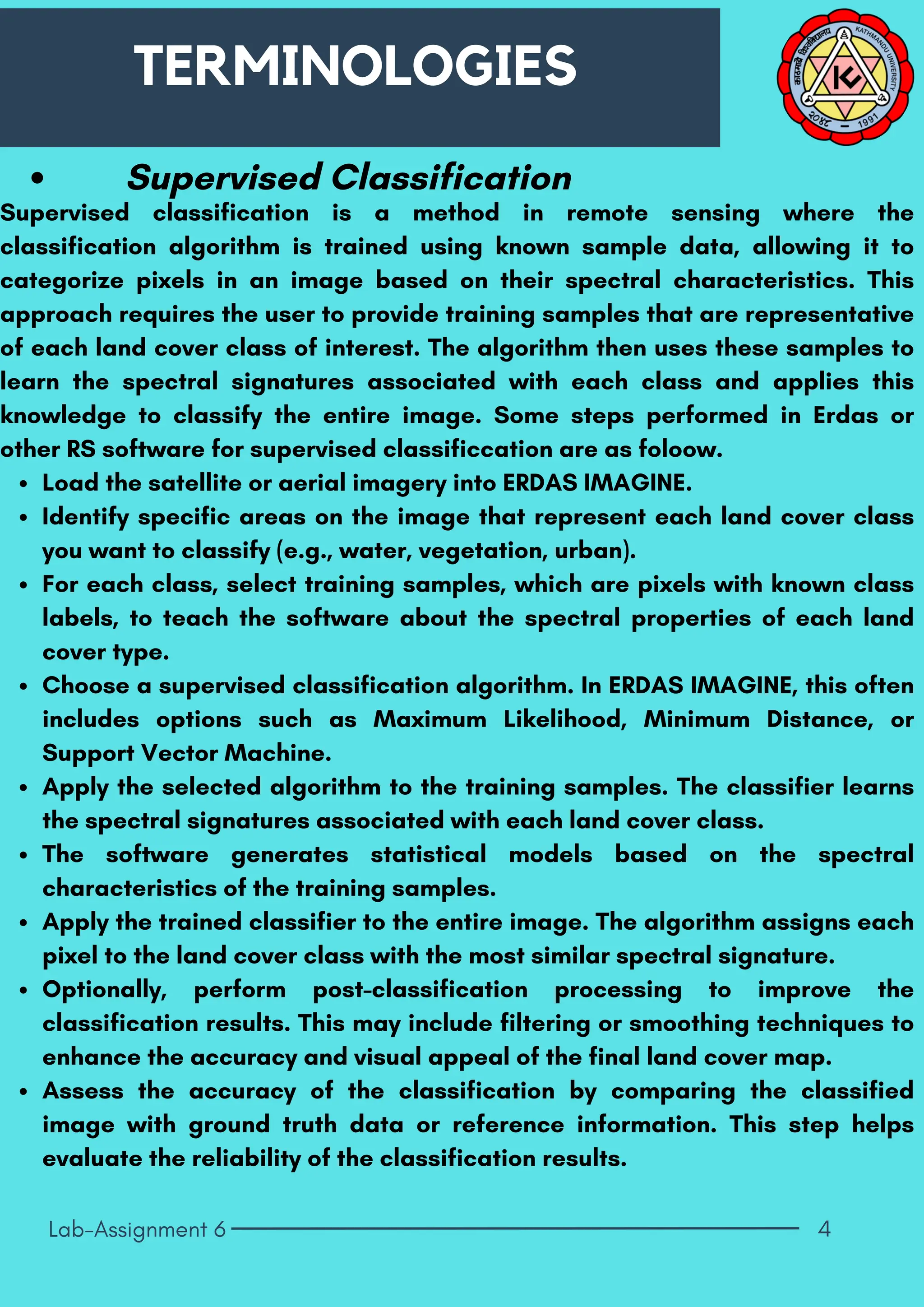Image Classification- Supervised Classification | PDF