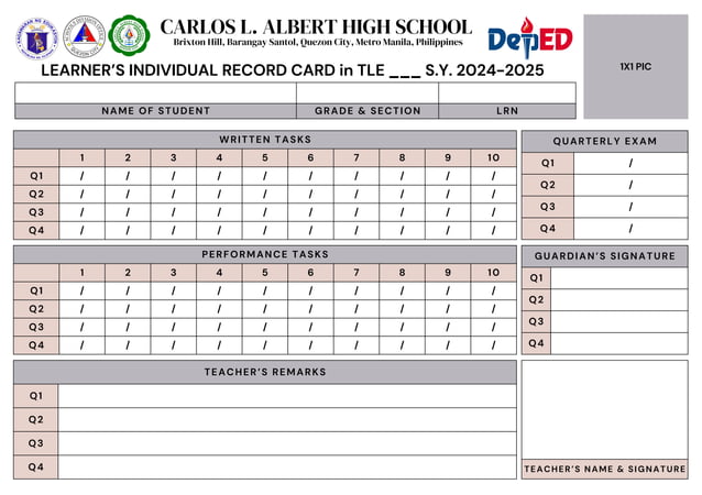 Copy of LEARNER'S INDIVIDUAL RECORD (5).pdf | National & Civic Holidays ...
