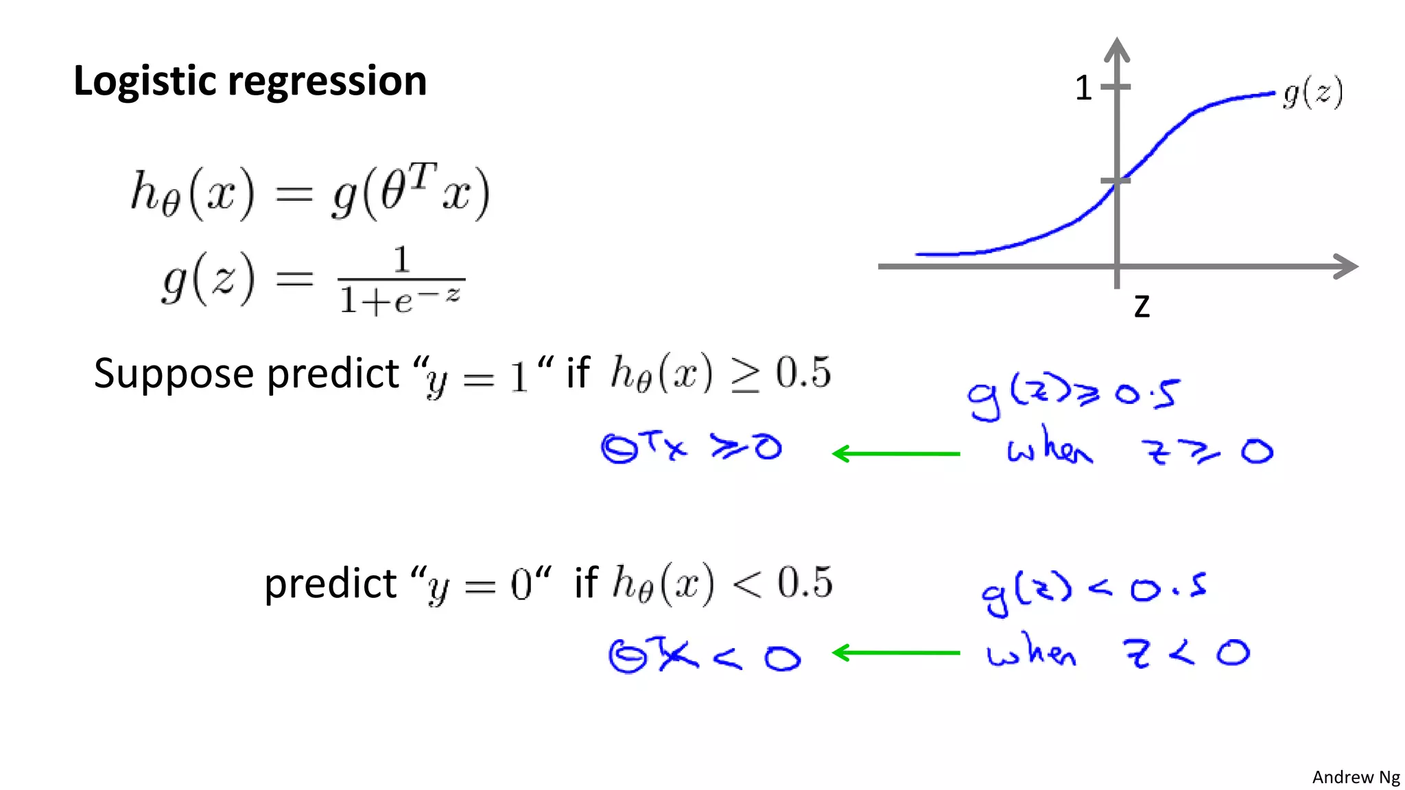 Machine Learning lecture4(logistic regression) | PPTX