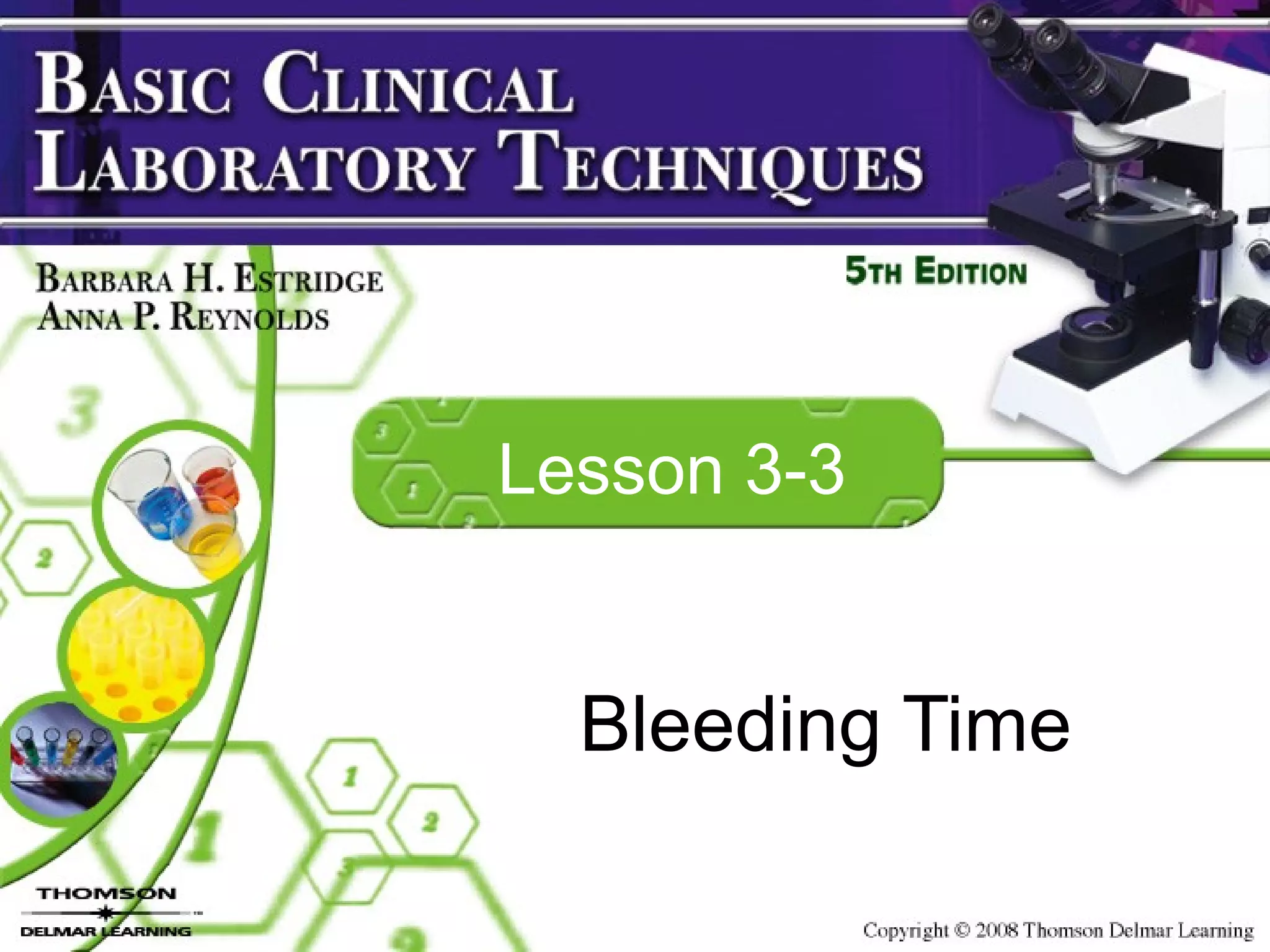 Copy Of Lesson (3) 3 Laboratory Bleedingtime | PPT
