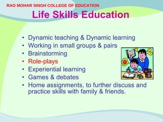 Life Skills Education | PPT