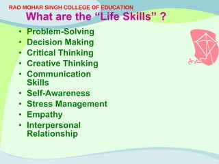 Life Skills Education | PPT