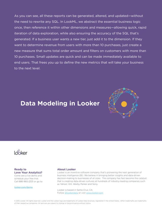 Data Modeling in Looker | PDF | Databases | Computer Software and ...