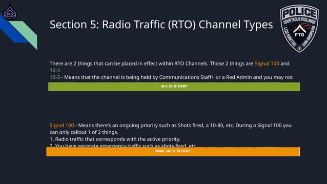 LSPD FTO Classroom Training Guide for FiveM | PPTX