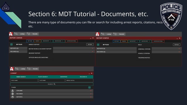 LSPD FTO Classroom Training Guide for FiveM | PPTX