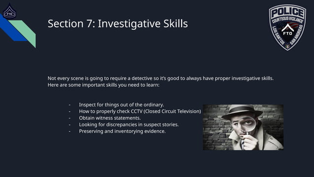 LSPD FTO Classroom Training Guide for FiveM | PPTX