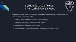 LSPD FTO Classroom Training Guide for FiveM | PPTX