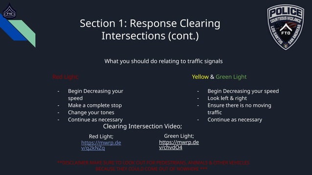 LSPD FTO Classroom Training Guide for FiveM | PPTX