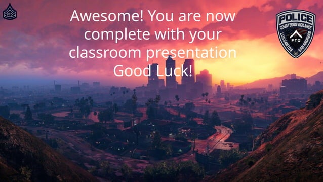 LSPD FTO Classroom Training Guide for FiveM | PPTX
