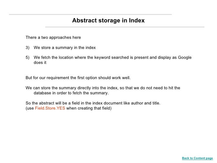 Lucene Basics