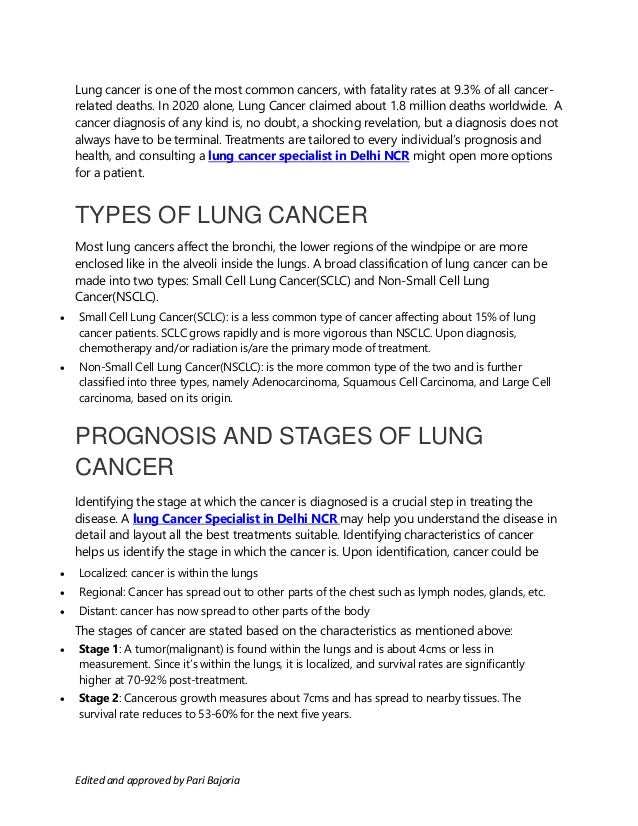 Lung Cancer Explained In Detail | PPTX