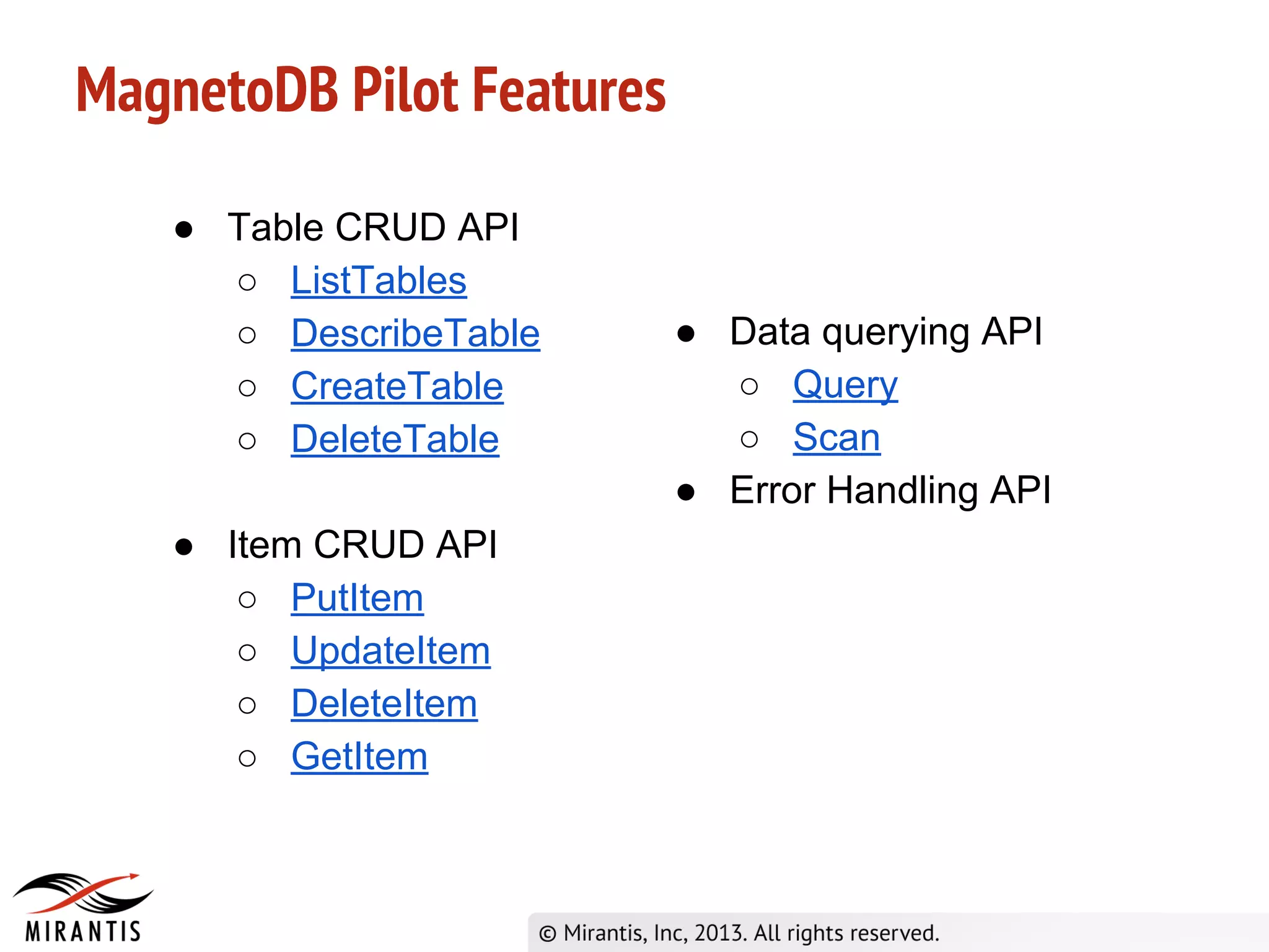 Introducing MagnetoDB, a key-value storage sevice for OpenStack | PDF