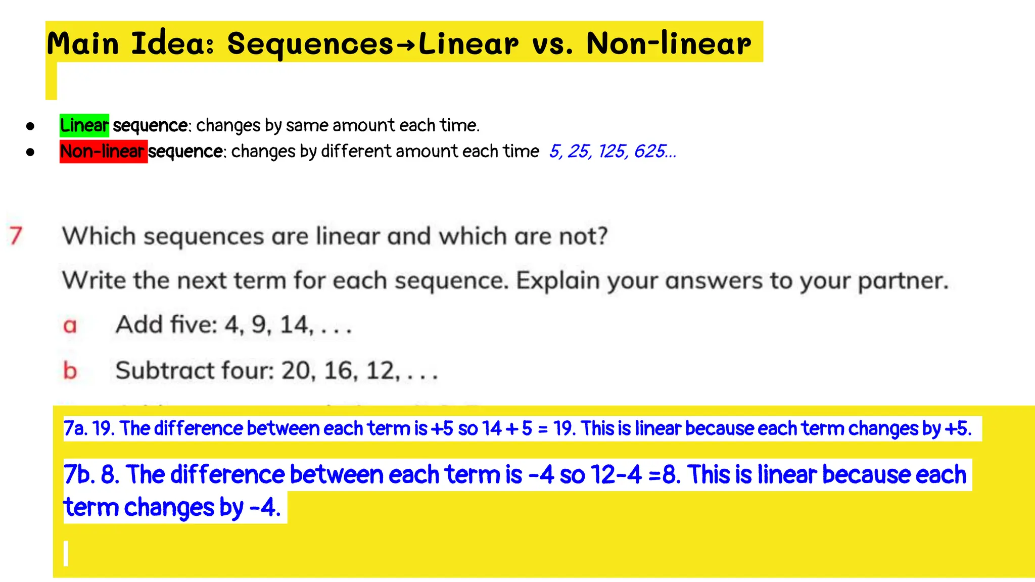 Copy of Math 3.1.1 Linear and Non-Linear Sequences.pptx