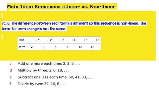 Copy of Math 3.1.1 Linear and Non-Linear Sequences.pptx