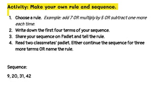 Copy of Math 3.1.1 Linear and Non-Linear Sequences.pptx