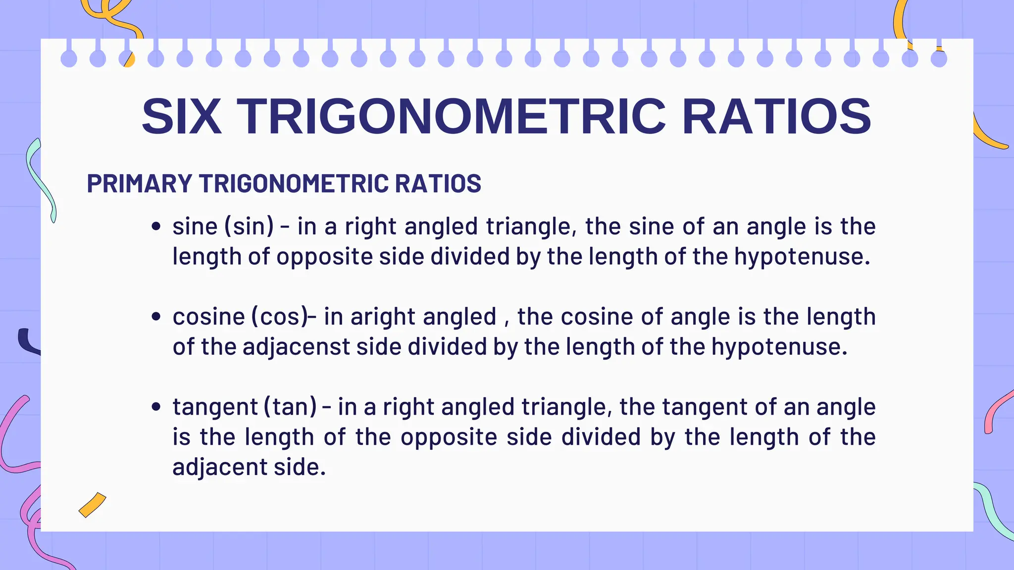 trigonometry at and its six ratios (math 9) | PDF