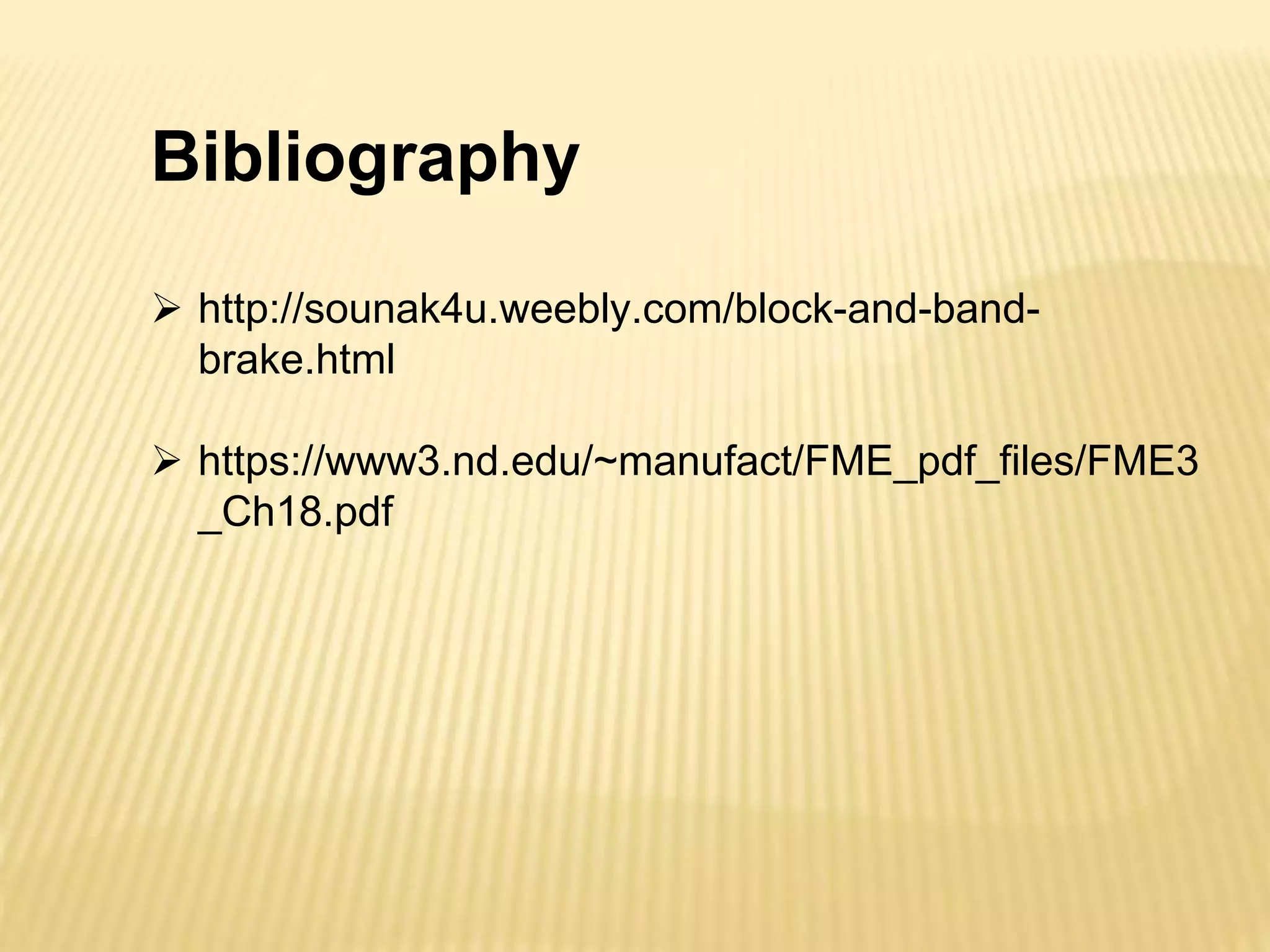 Working, Construction And Types of Band Brakes | PPTX