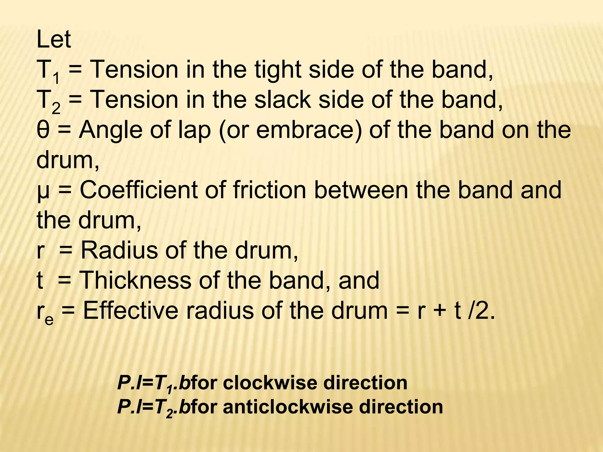 Working, Construction And Types of Band Brakes | PPTX