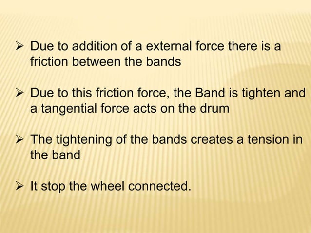 Working, Construction And Types of Band Brakes | PPTX | Musical ...
