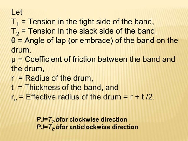 Working, Construction And Types of Band Brakes | PPTX | Musical ...