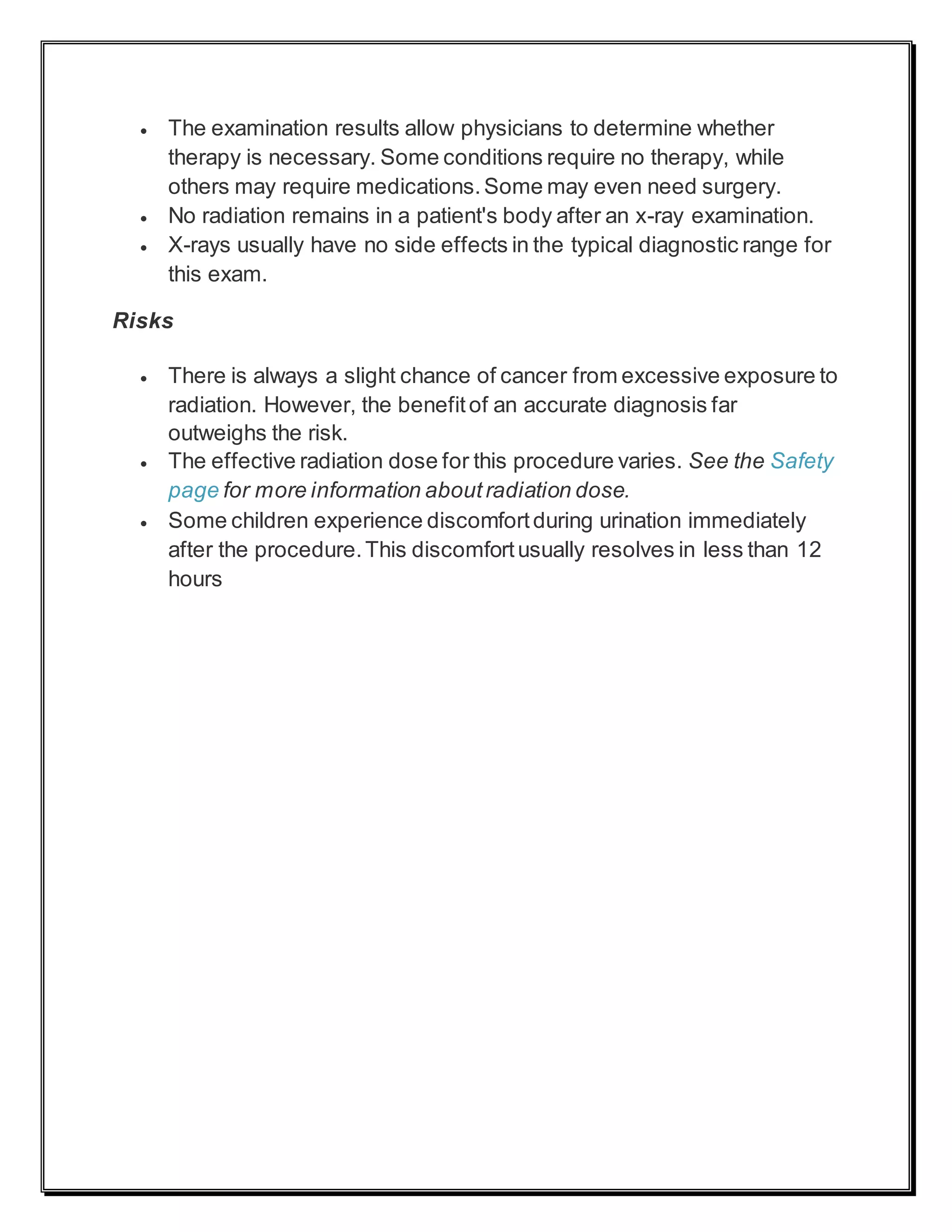 MICTURATING CYSTOURETHROGRPHY AND RETROGRATE UROGRAPHY - MCU/ RGU | DOCX