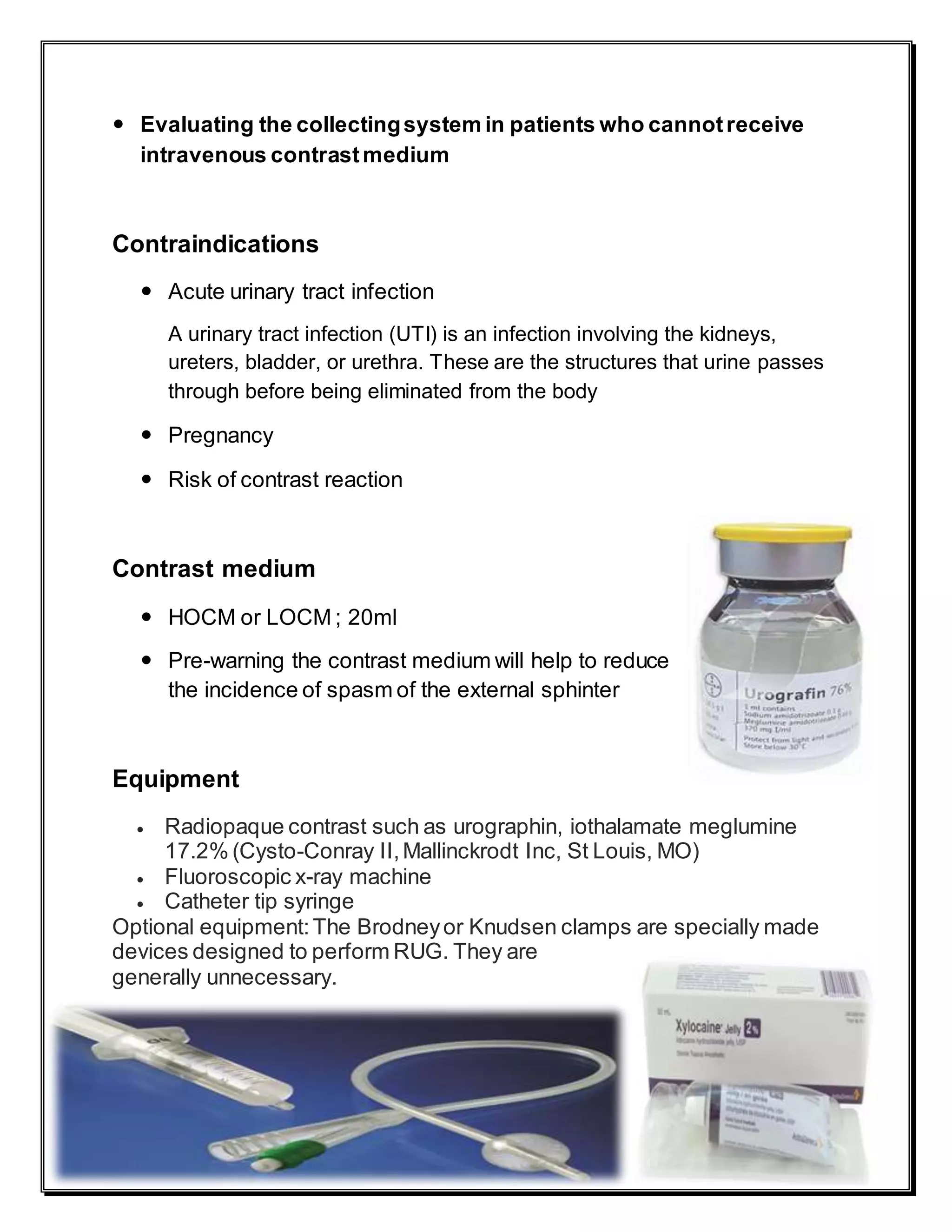MICTURATING CYSTOURETHROGRPHY AND RETROGRATE UROGRAPHY - MCU/ RGU | DOCX