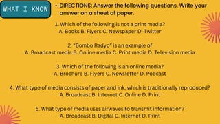 Media and Information Literacy Senior Highschool | PPT
