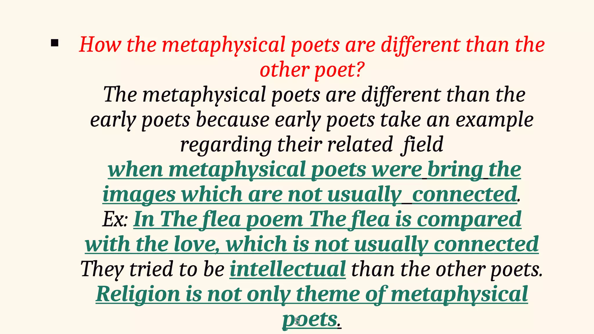 Metaphysical Poetry | PPT