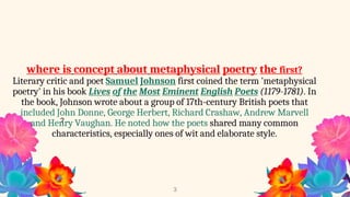 Metaphysical Poetry | PPT