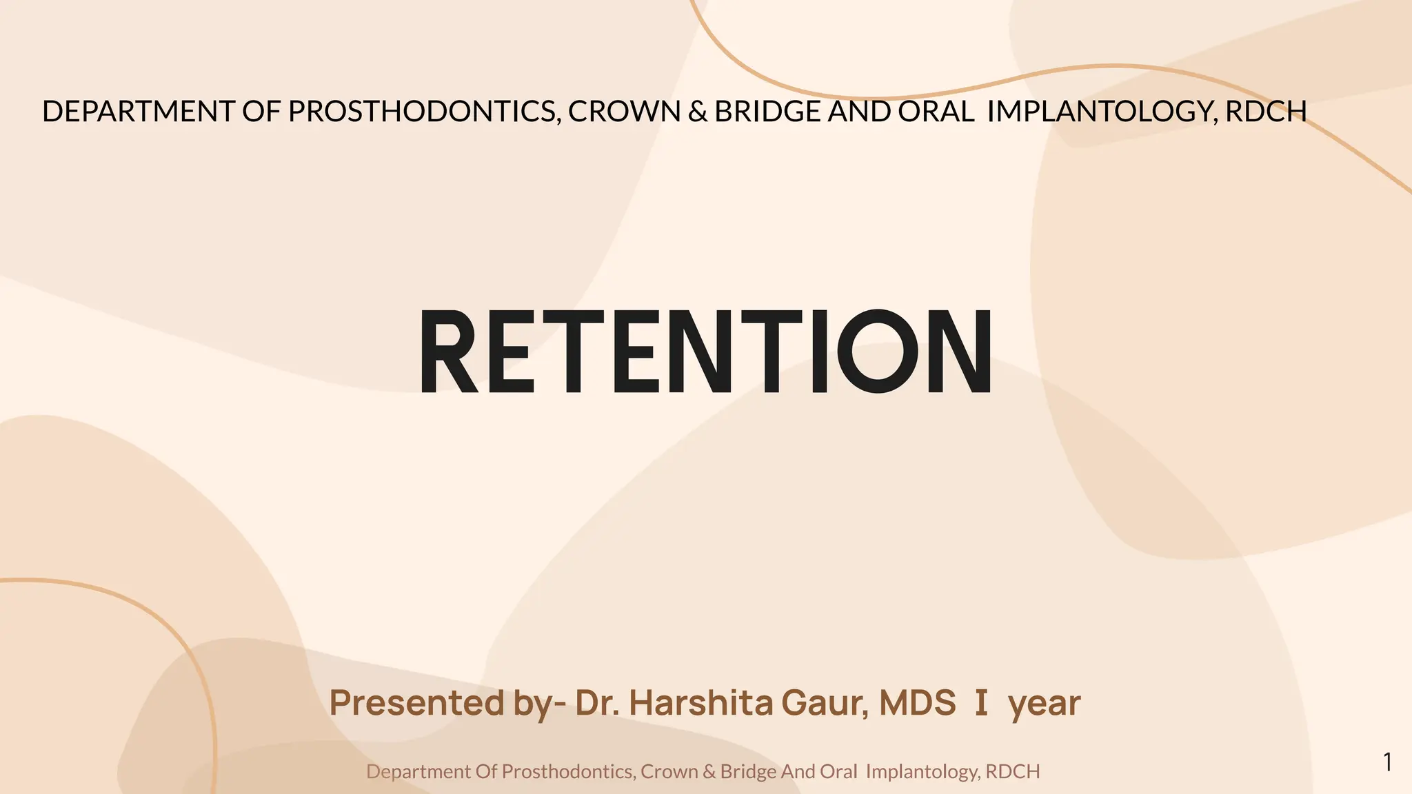 Retention in Complete Denture in Prosthodontics | PDF
