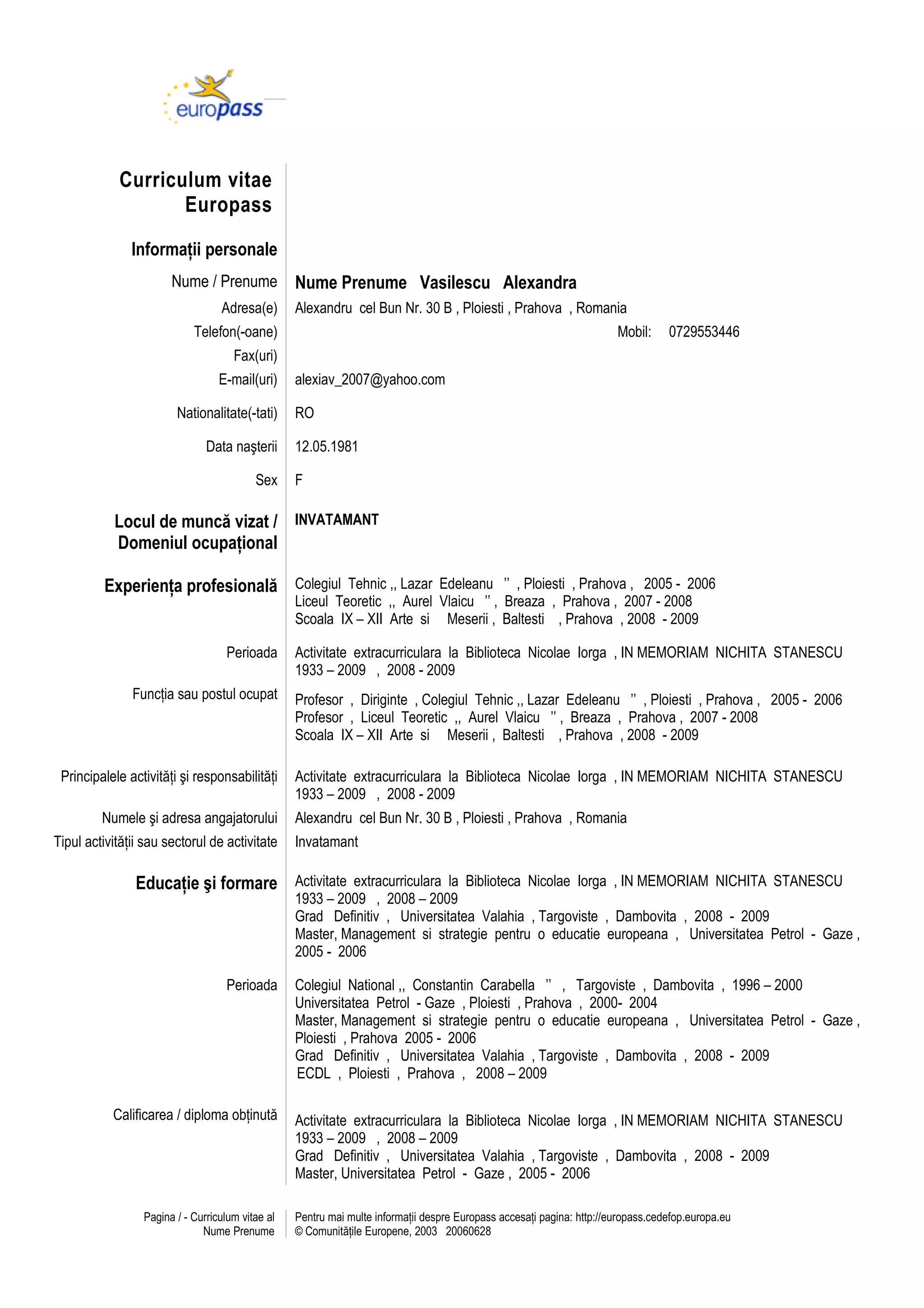 curriculum_vitae_european_romana | DOC