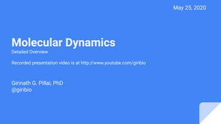 Molecular Dynamics for Beginners : Detailed Overview | PDF