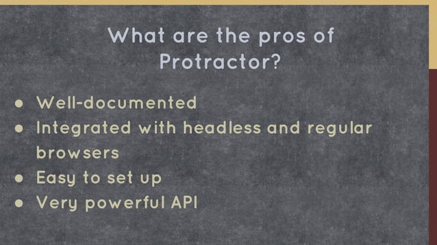 Insights on Protractor testing | PPT