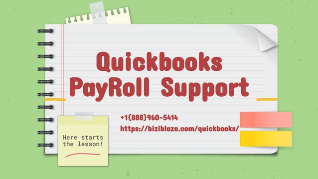 Quickbooks $PayROll $support | PPT