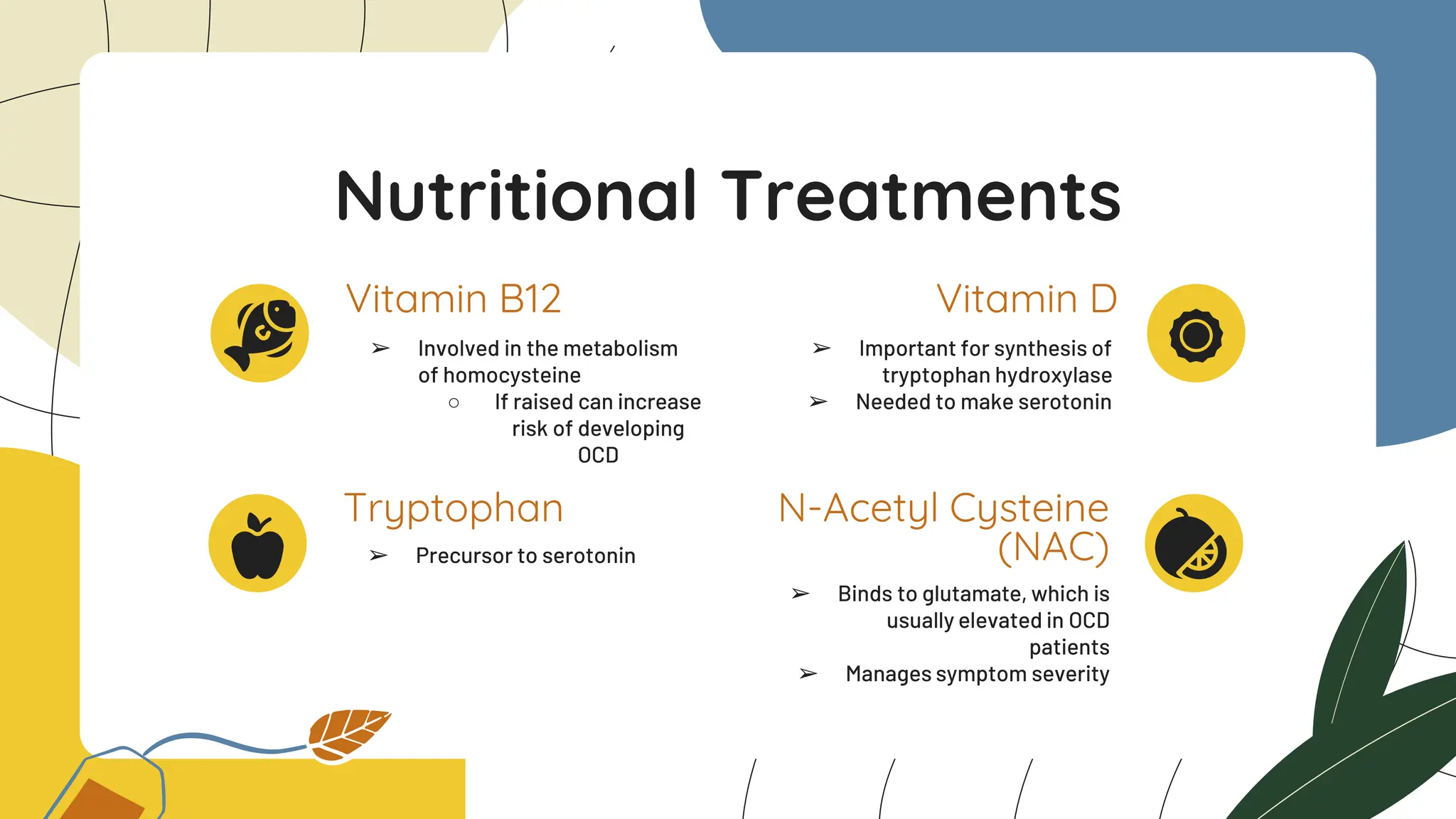 Nutrition of OCD for my Nutritional Neuroscience Class | PPT