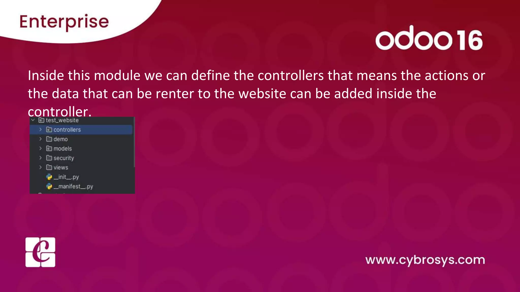 Copy Of Odoo 16 Building A Website Creating A Basic Module Ppt