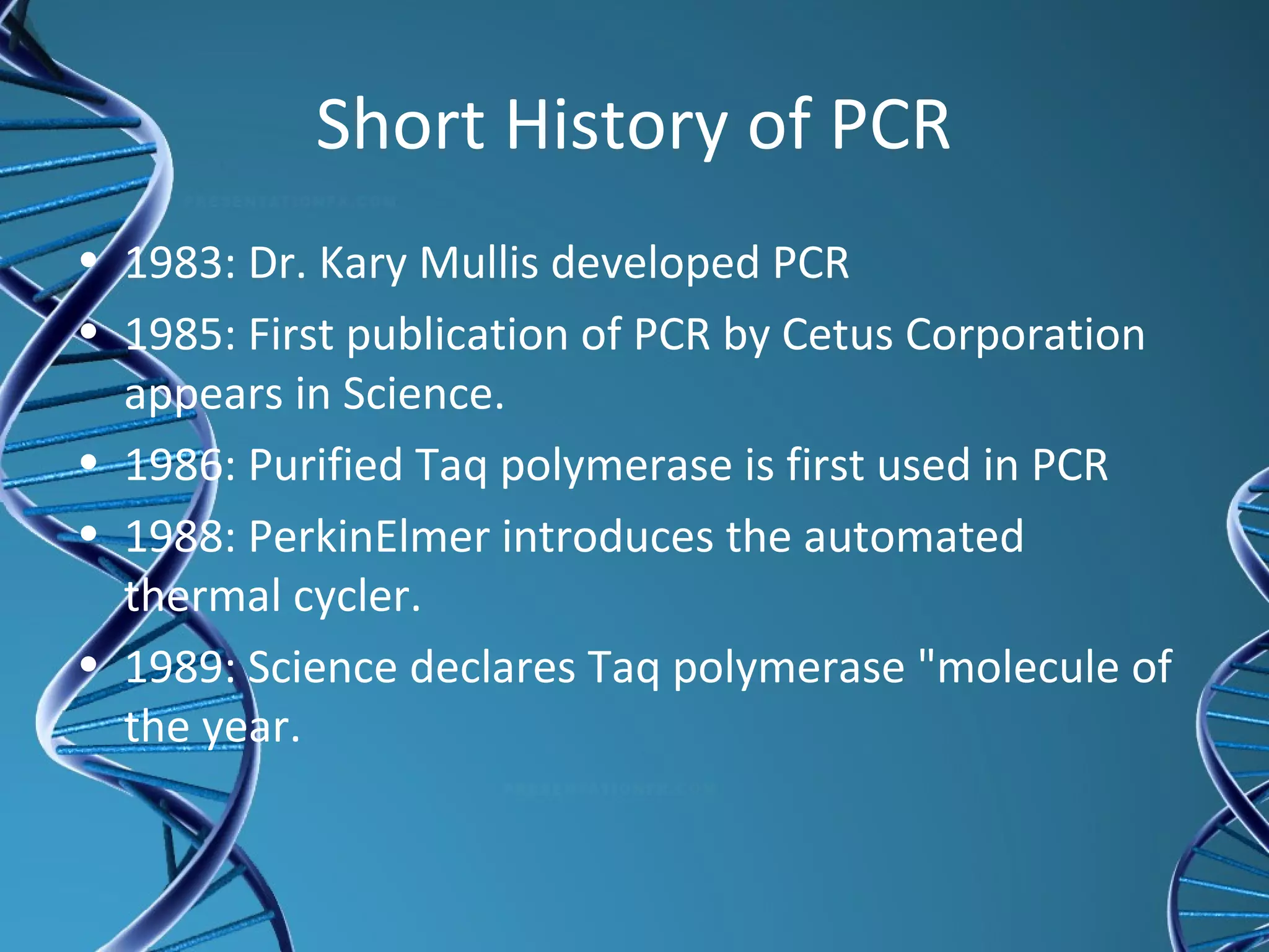 Polymerase chain reaction | PPT